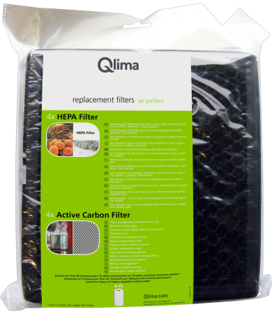 HEPA and active carbon filter set A 45 white/black
